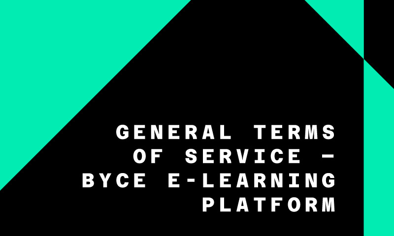 GENERAL TERMS OF SERVICE – BYCE E-LEARNING PLATFORM - Almond